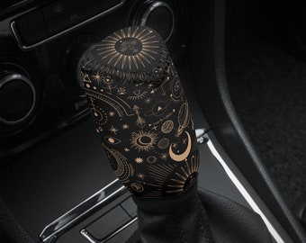 Celestial Galaxy Car Shift Knob Cover Custom Witchy Space Decor Sun Moon Stars Gold Black Astrology Design Cosmos Gift for Her Gear Shifter Etsy
