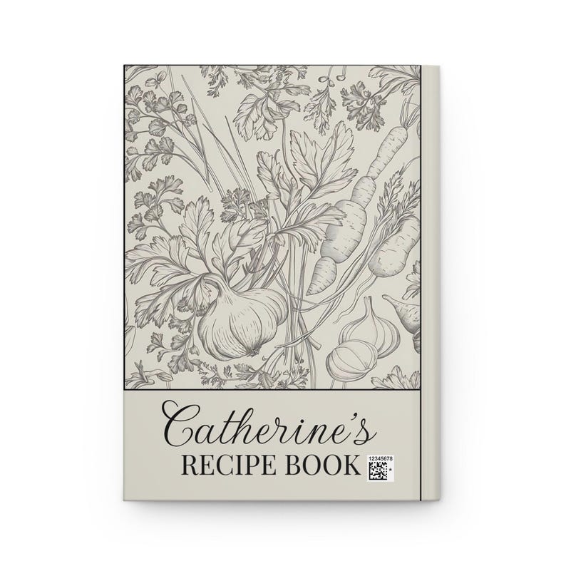 Custom Name Recipe Book Hardcover Journal Notebook Personalized Cook ...