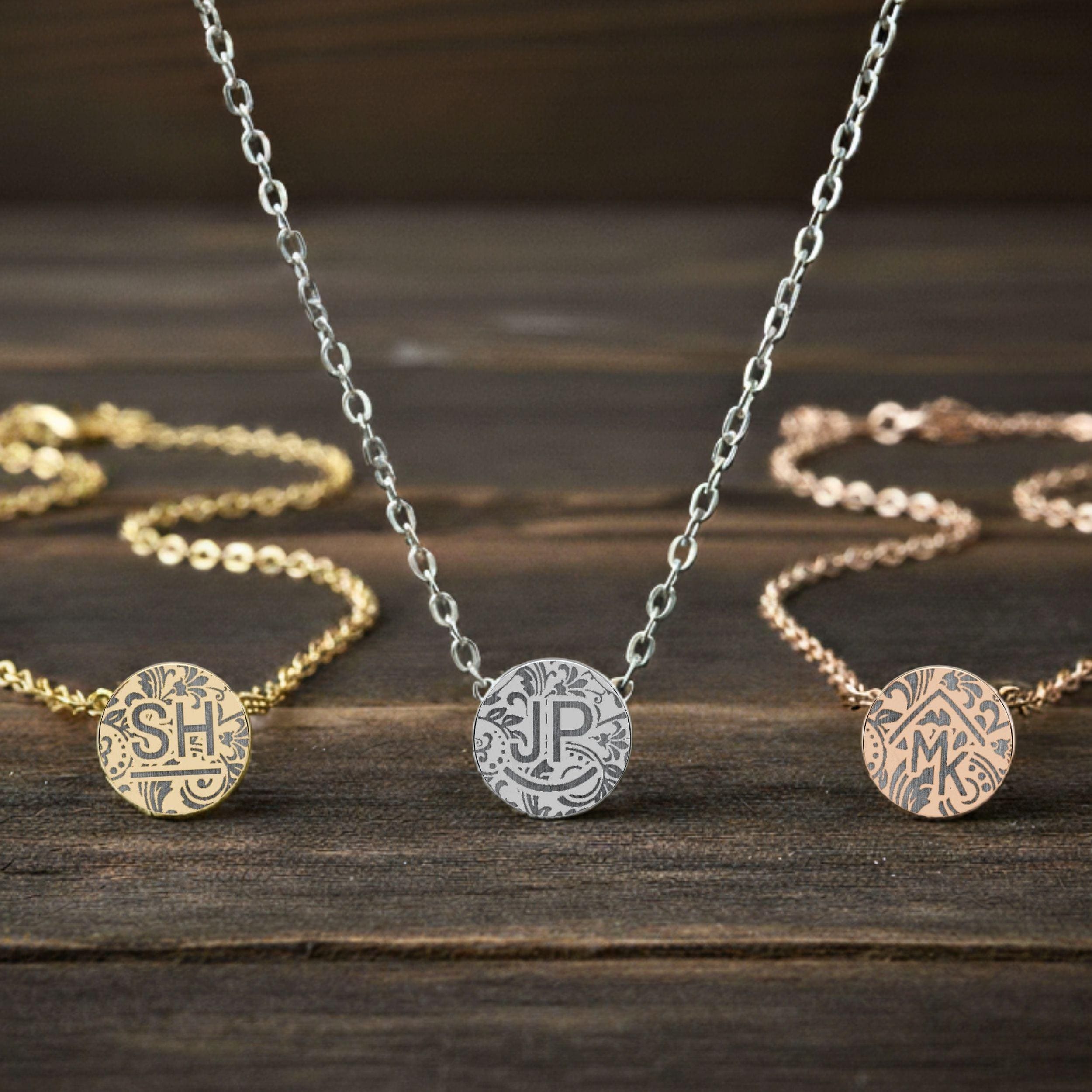 MINI Custom Cattle Brand Necklace Personalized Engraved Initials Logo ...