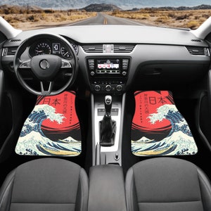 Kanagawa Wave Car Floor Mats JDM Floor Mats JDM Car Mats Japanese Art ...