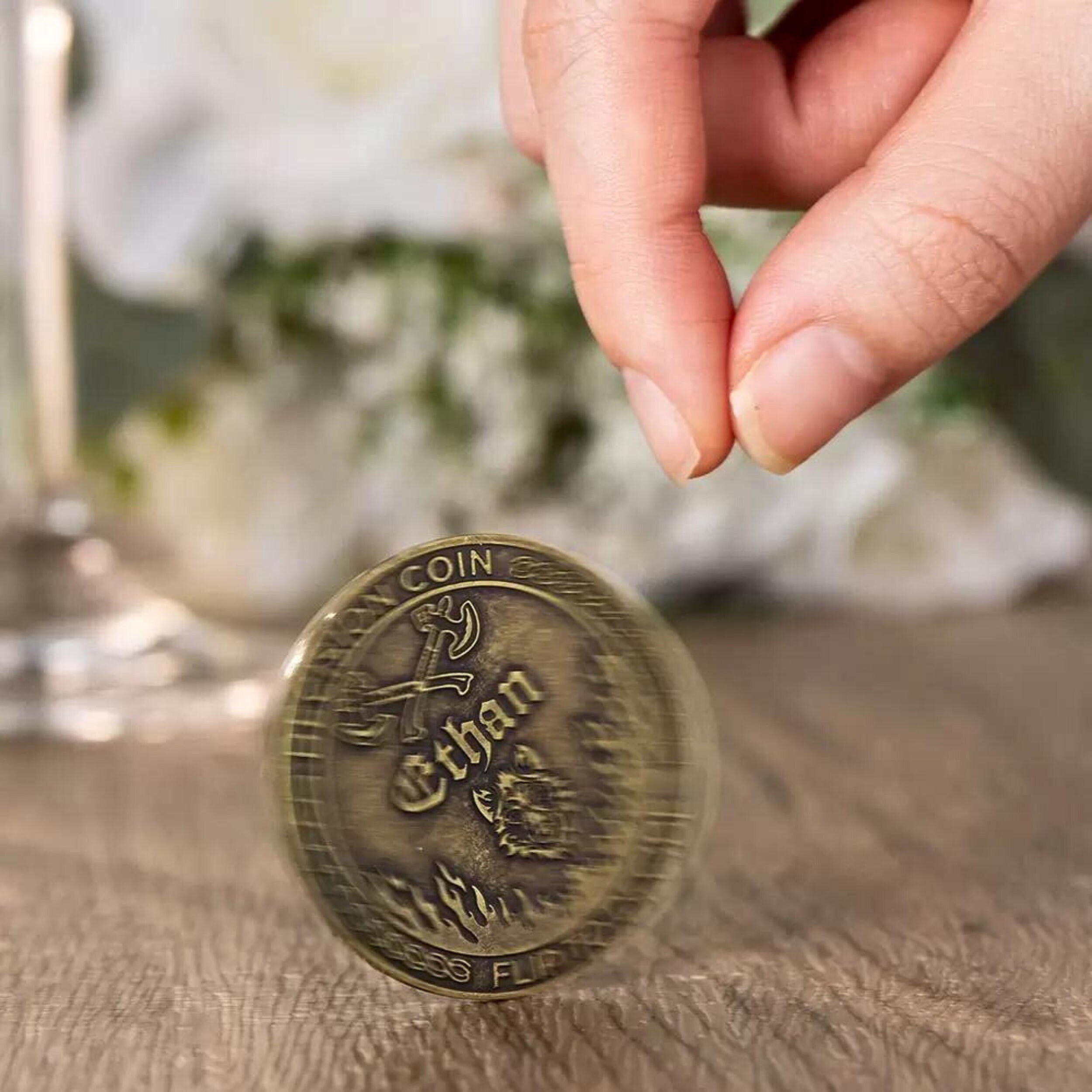 Personalized Decision Coin Custom Engraved Name Zodiac Birth Flower ...