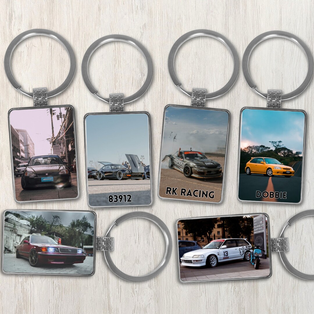 Personalized Car Photo Keychain Custom Picture Metal Your Gift for Dad ...