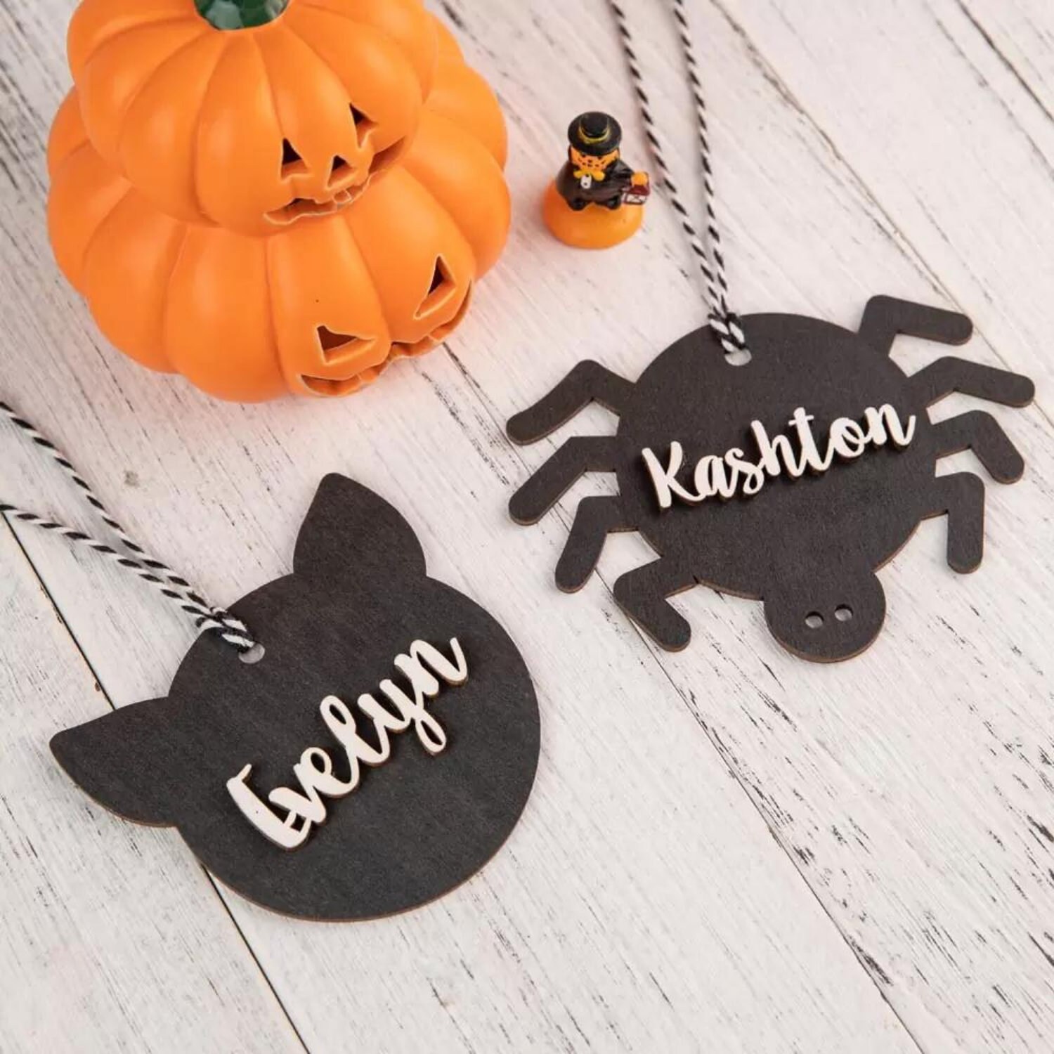 Personalized Halloween Name Boo Basket Tag Custom Spooky Bucket Tags ...