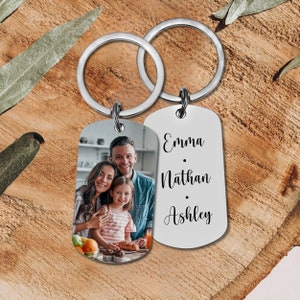 Custom Photo Keychain Personalized Metal Name Text Picture Keyring Car ...