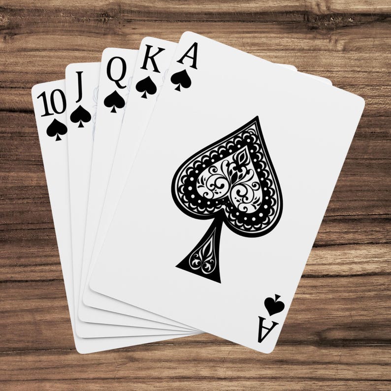 Custom Monogram Playing Cards Personalized Initial Name Poker Deck Game ...