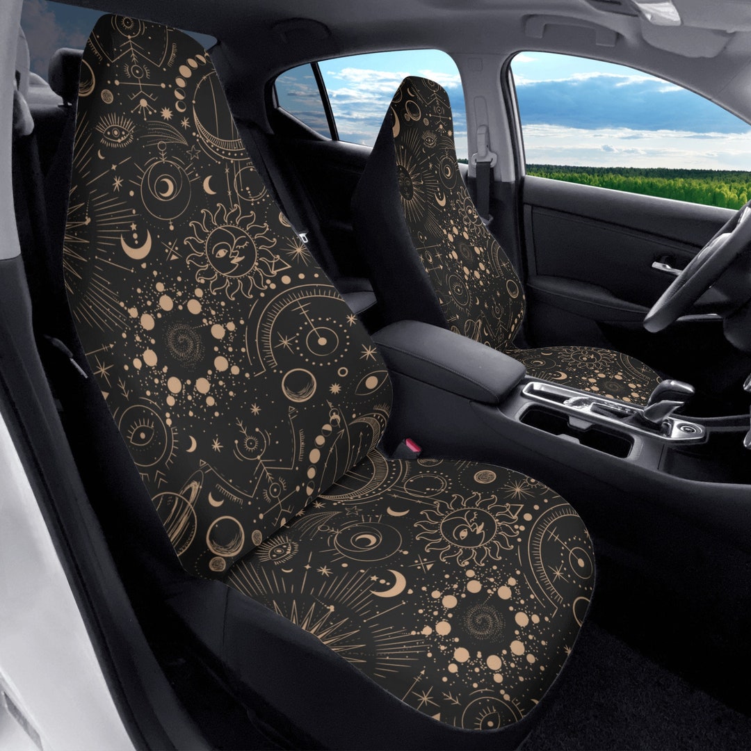 Celestial Galaxy Car Seat Covers Set Custom Protectors Witchy Space ...
