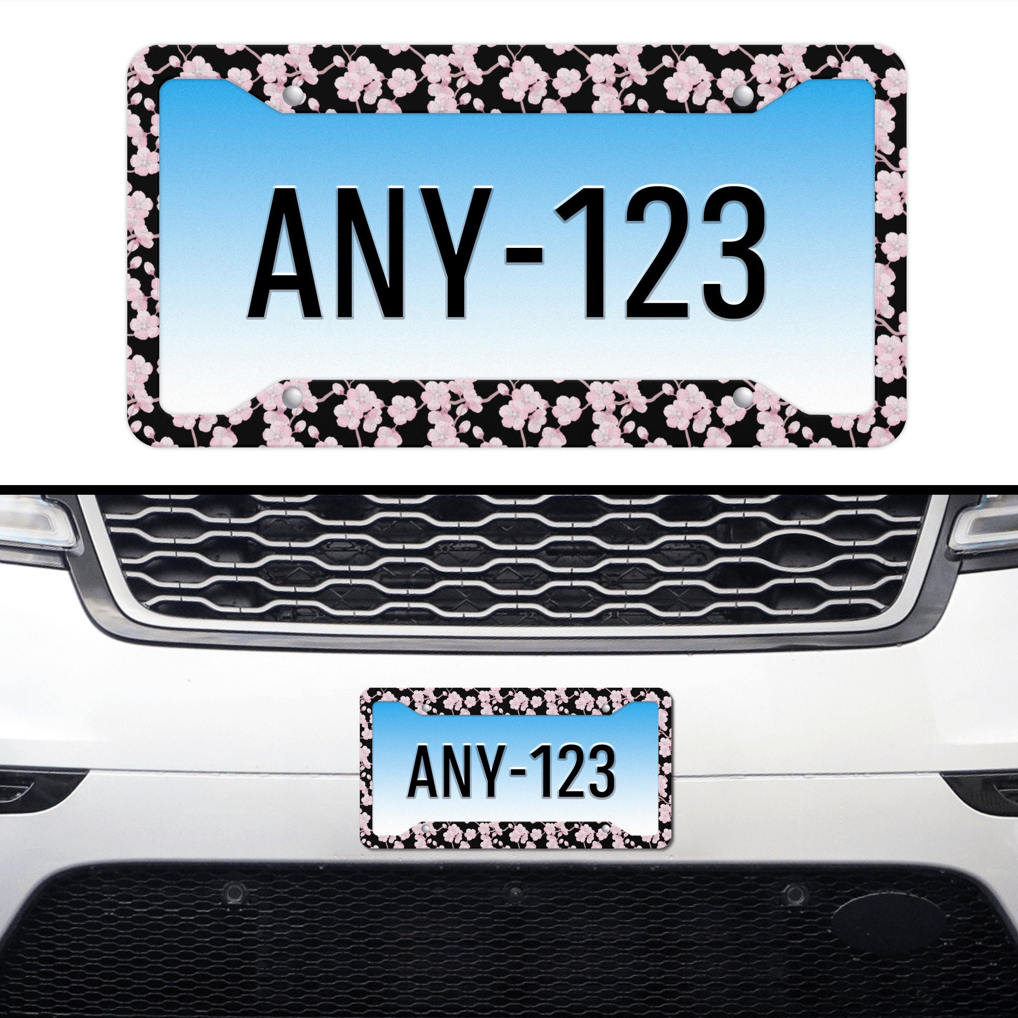 Sakura Cherry Blossom Anime License Plate Frame JDM Anime License Plate ...