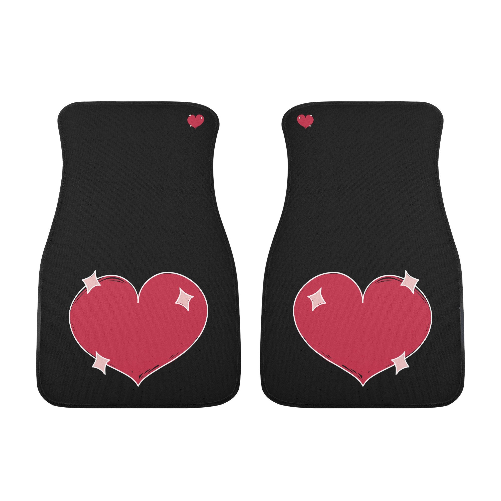 Anime Red Heart Front Car Floor Mats Set Manga Japanese JDM - Etsy