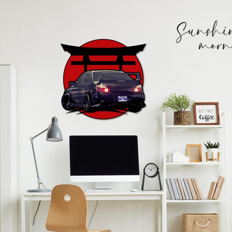 Custom Car Portrait Torii Gate Metal Sign Wall Art Hanging - Etsy