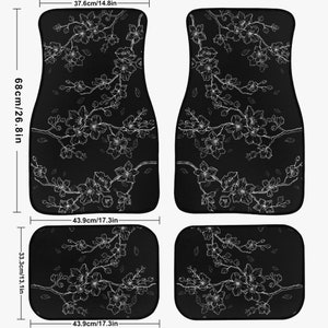 Cherry Blossom Sakura Car Floor Mats Set Custom JDM Car Mats Japanese ...