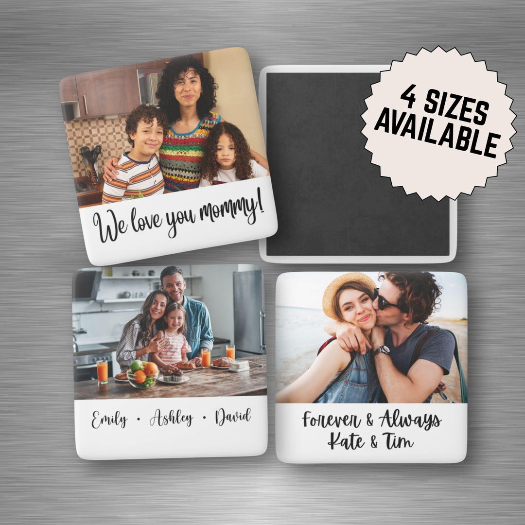 Personalized Fridge Magnets Custom Message Date Picture Vinyl Porcelain ...