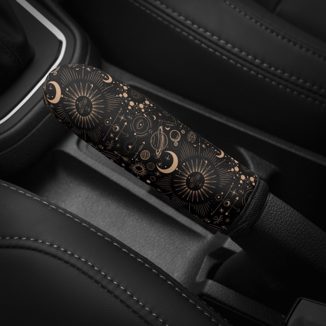 Celestial Galaxy Car Handbrake Boot Cover Custom Witchy Space Decor Sun ...
