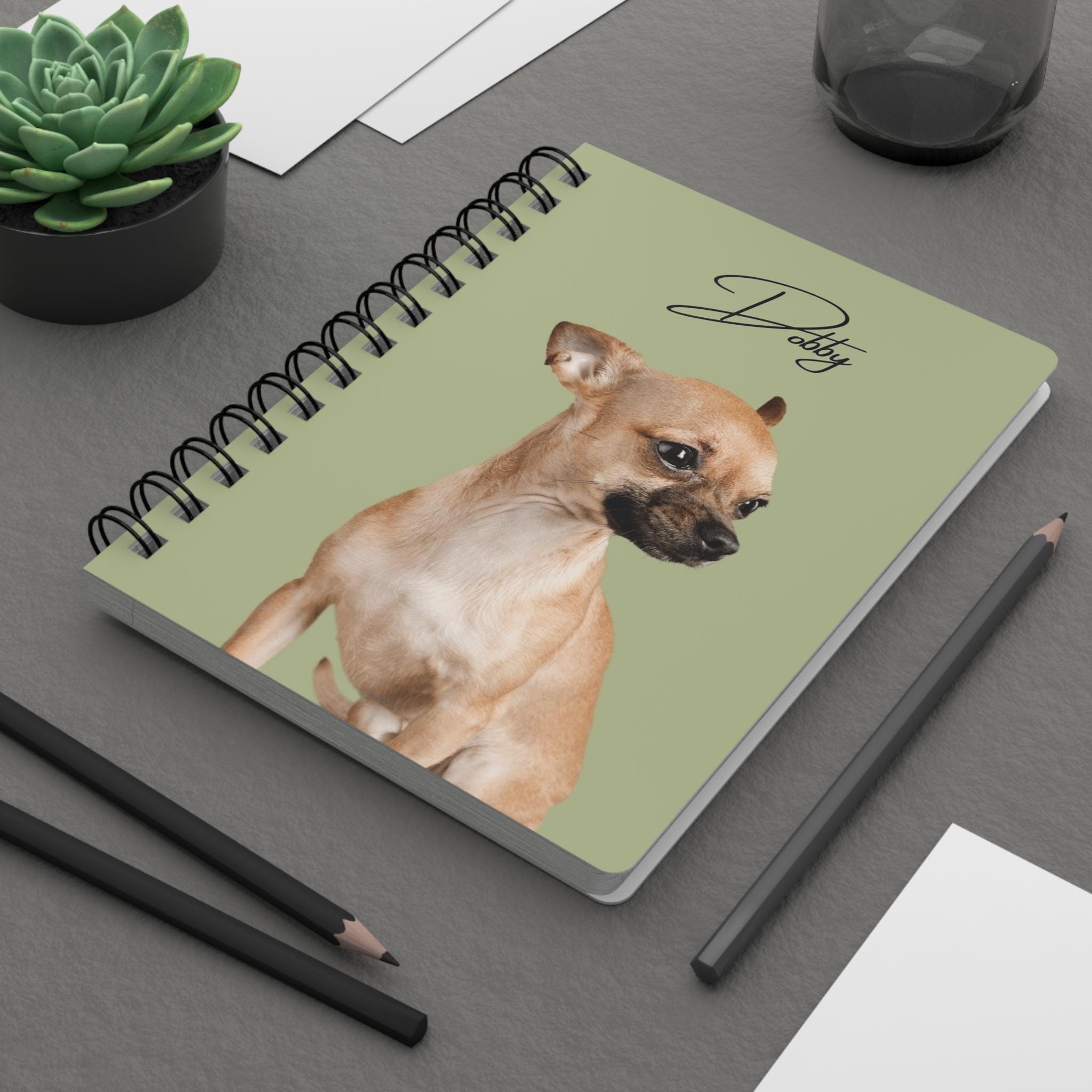 Custom Pet Photo Portrait Hardcover Journal Spiral Notebook ...