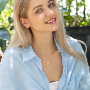 Personalized Name Necklace Custom Cowgirl Hat Boho South Western ...