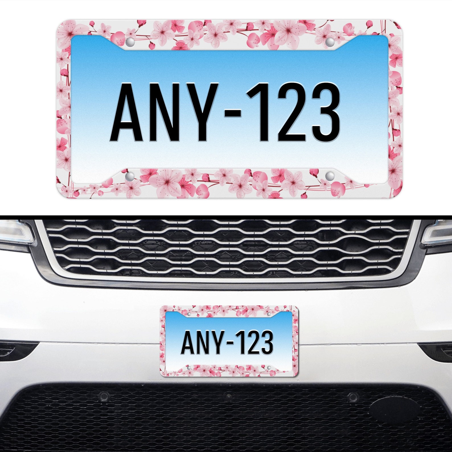 Sakura Cherry Blossom Anime License Plate Frame JDM Anime License Plate ...
