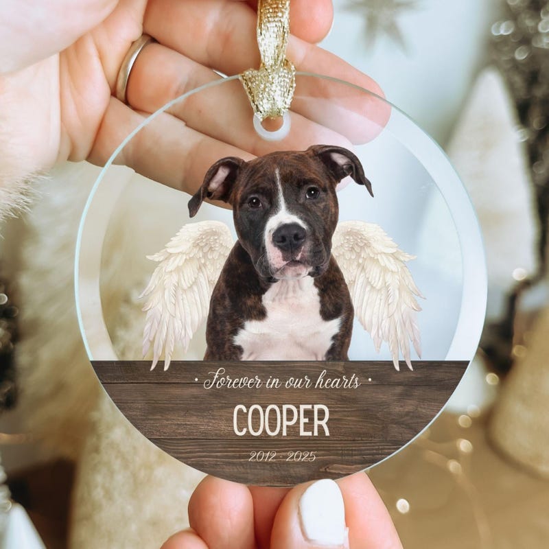 Glass Dog Memory Bauble - Etsy