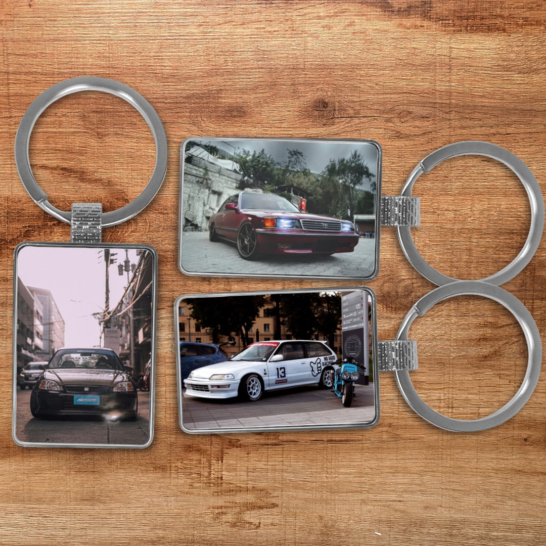 Personalized Car Photo Keychain Custom Picture Metal Your Gift for Dad ...