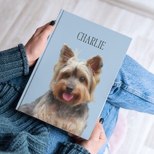 Custom Pet Photo Portrait Hardcover Journal Spiral Notebook ...