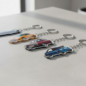 Custom Car Keychain Personalized Photo Picture Model Shape Acrylic ...