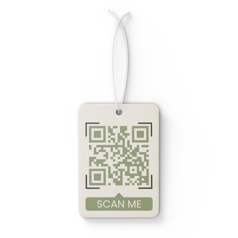 Personalized QR Code Car Air Freshener Custom Link Hanging Freshie ...