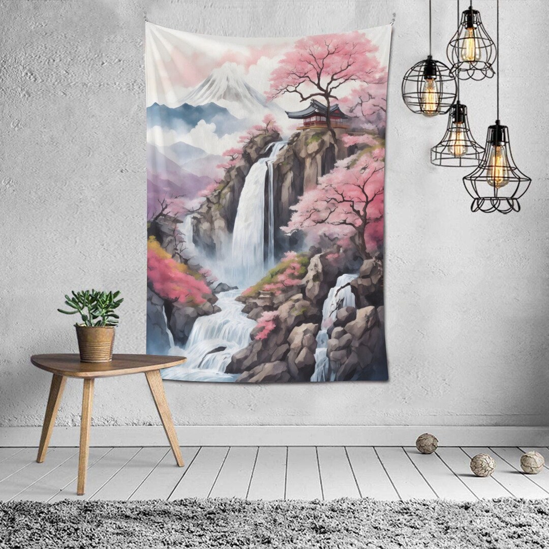 Japanese Mount Fuji Tapestry Wall Hanging Home Decor Nature Aesthetic ...