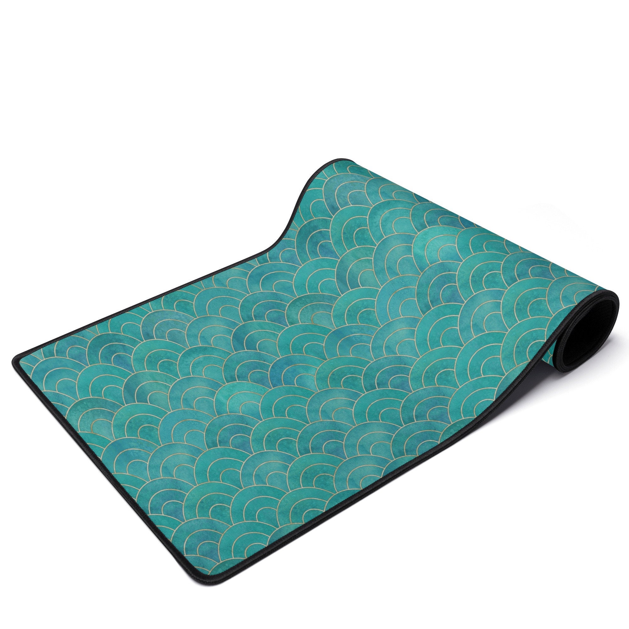 Japanese Turquoise Gaming Desk Mat Aesthetic Custom Large Cute - Etsy