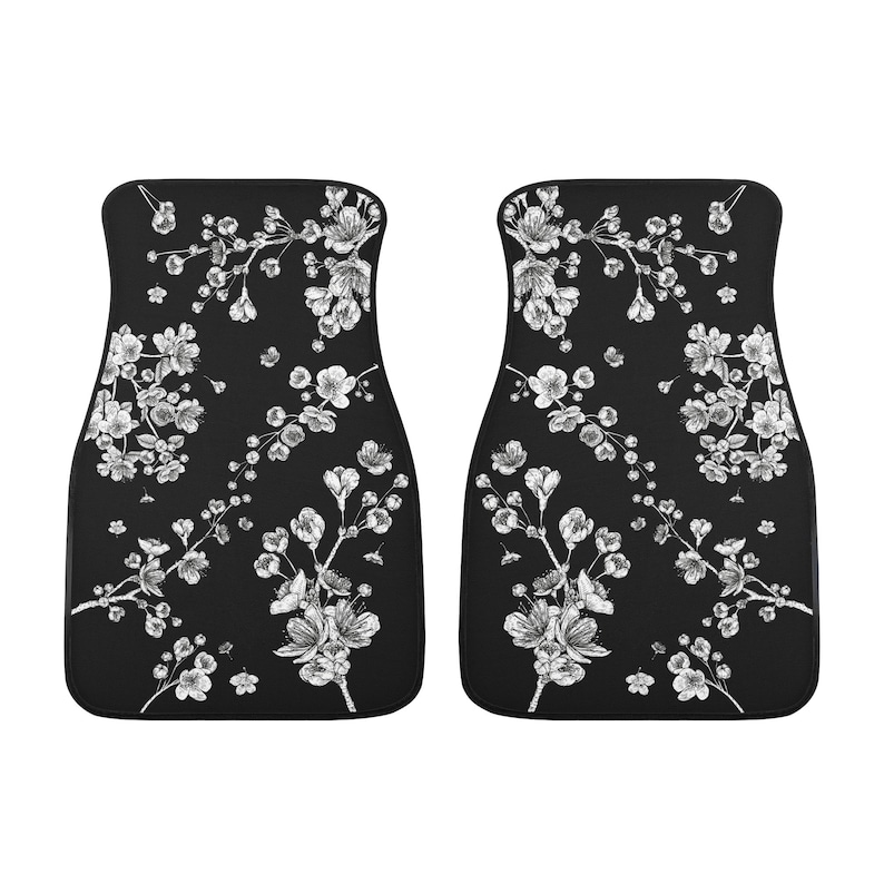 Sakura Cherry Blossom Car Floor Mats Set Custom JDM Car Mats Graphic ...