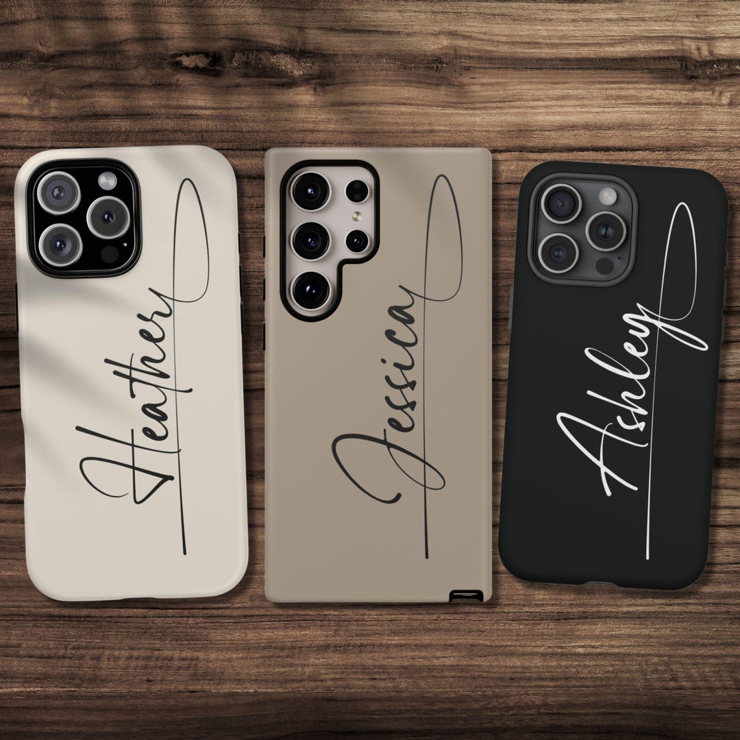 Personalized Signature Name Phone Case Custom Monogram Initials ...