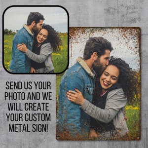 Custom Photo Metal Sign Personalized Family Picture Portrait Rusty ...