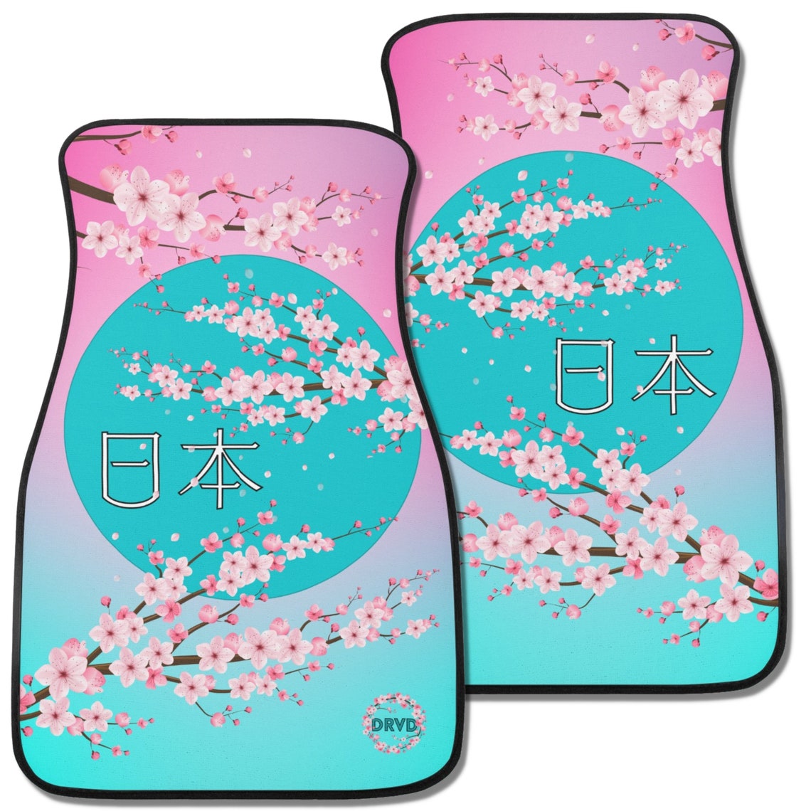 Sakura Cherry Blossom Car Floor Mats Set Custom JDM Car Mats Pink Car ...