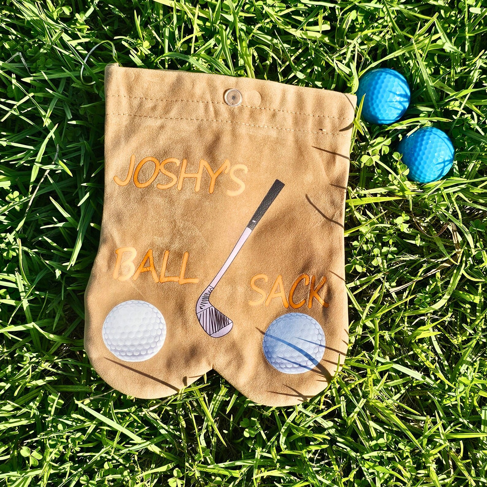 Custom Golf Balls Sack Personalized Name Ball Bag Tee Holder Set Cool ...