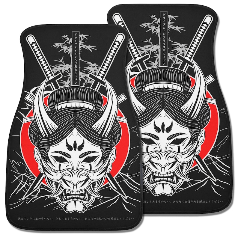 Female Samurai Car Floor Mats JDM Floor Mats JDM Car Mats - Etsy