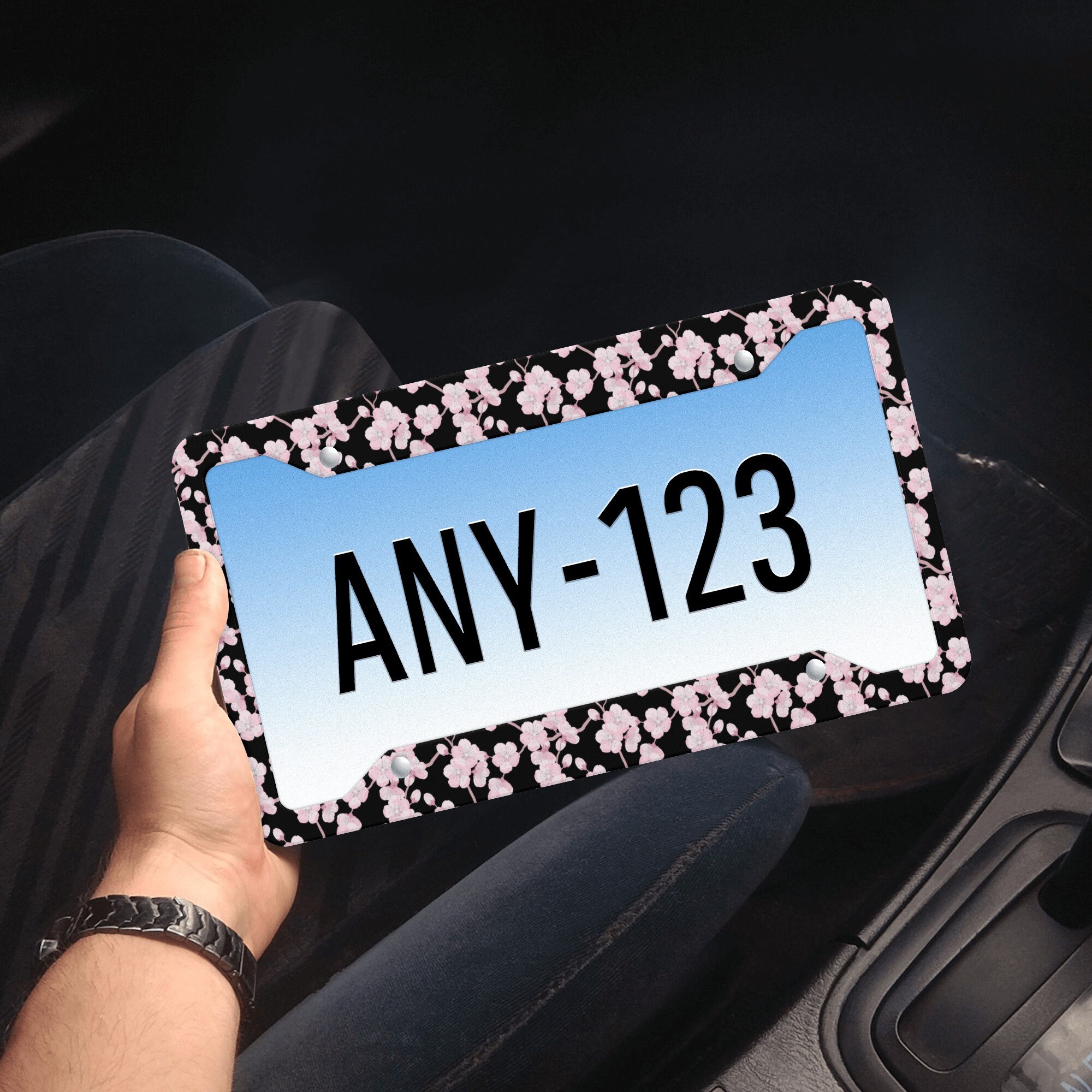Sakura Cherry Blossom Anime License Plate Frame JDM Anime License Plate ...