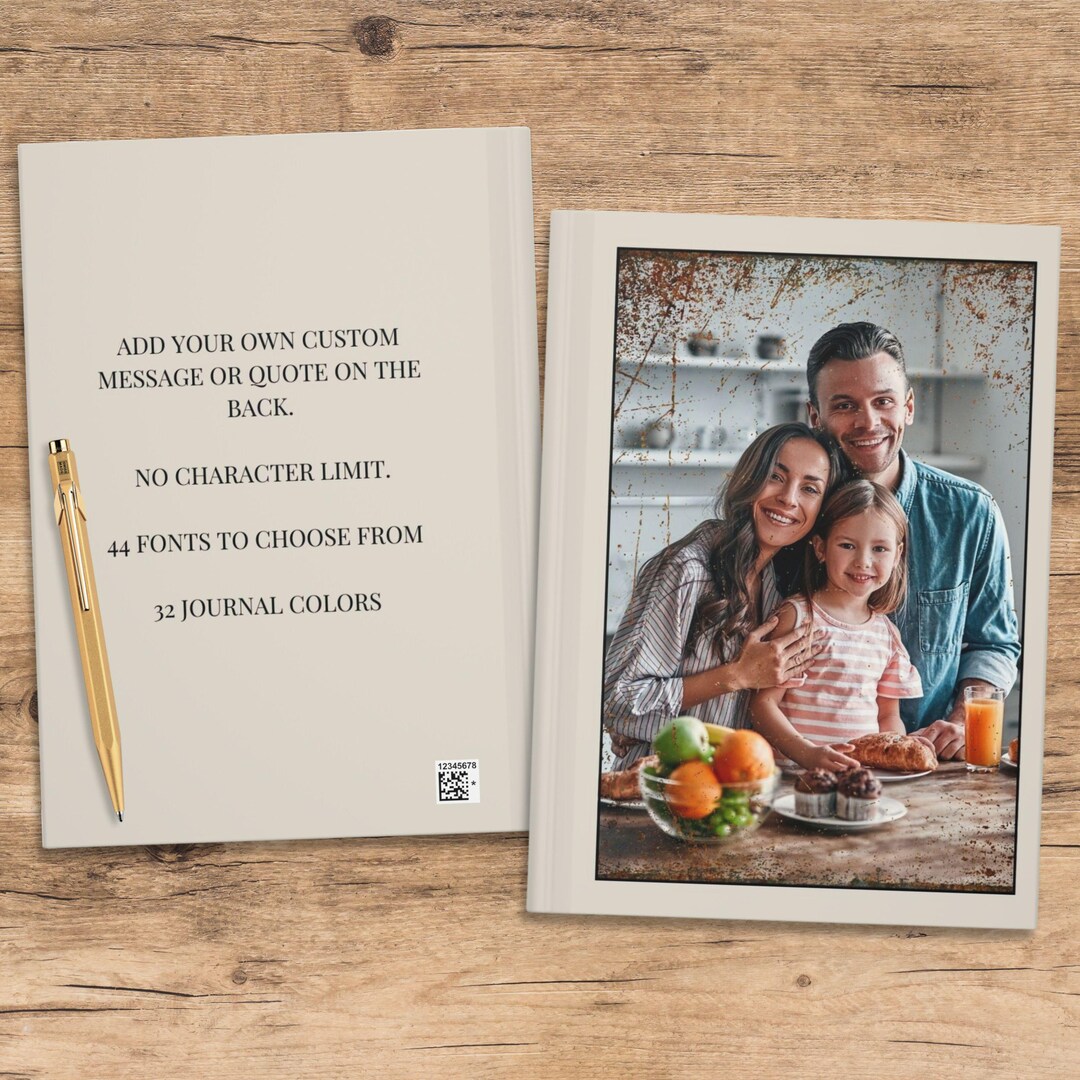 Custom Rusty Photo Hardcover Journal Notebook Personalized Picture ...
