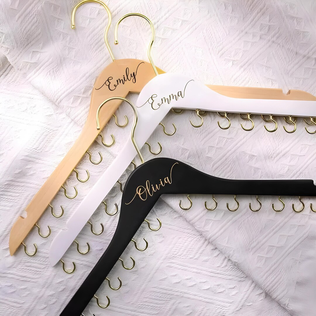Personalized Name Jewelry Hanger Custom Necklace Display Hooks Wooden ...