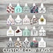Custom Cow Ear Tag Personalized Cattle South Western Ranch Gift Name ...