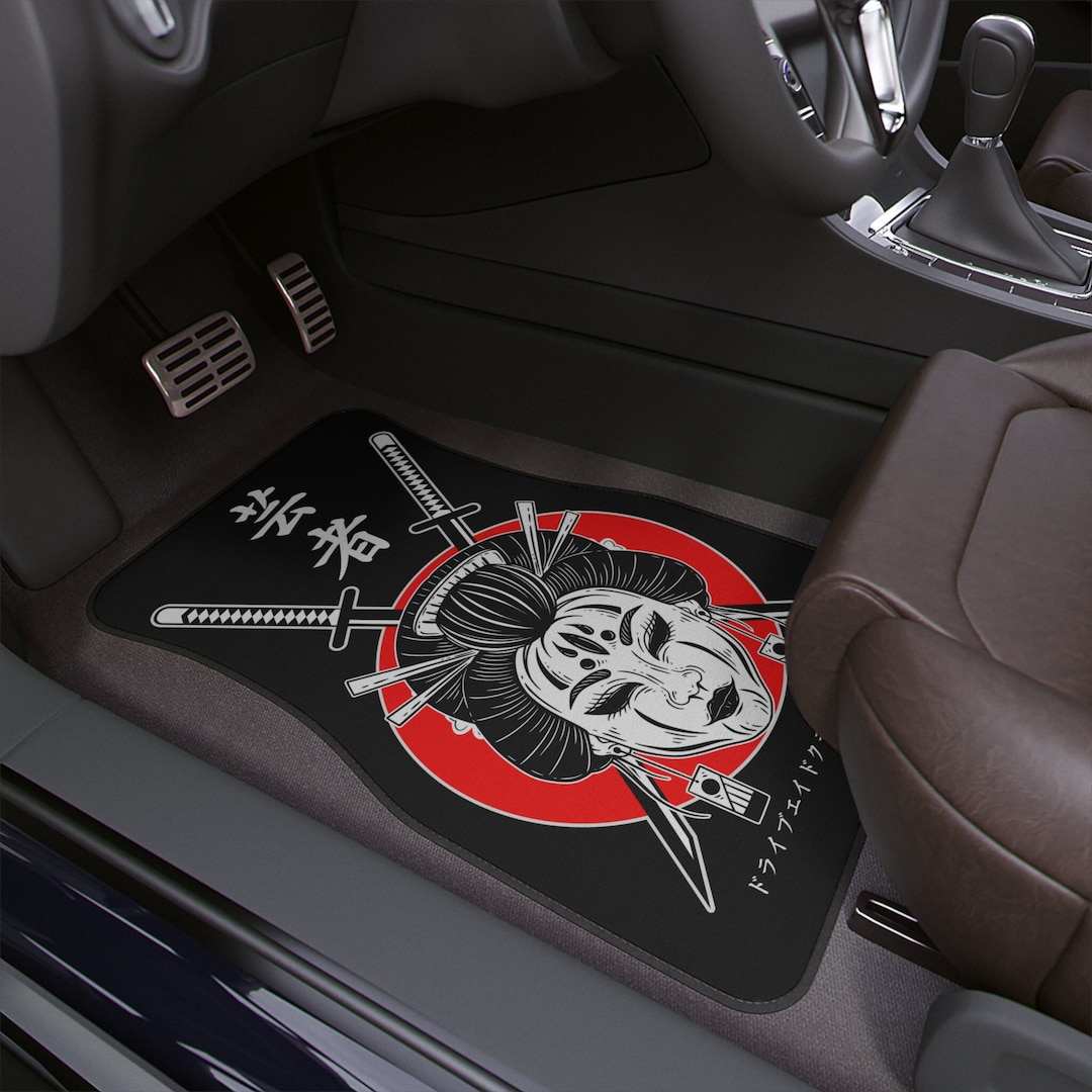 Geisha Katana Car Floor Mats Set Custom JDM Car Mats Japanese Inspired ...