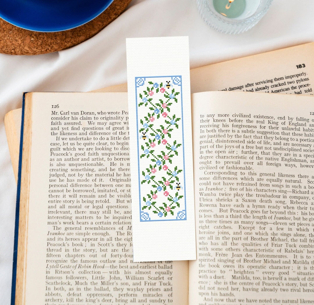 Bookmark Cross Stitch PDF Pattern / Modern Bookmark Counted Cross ...
