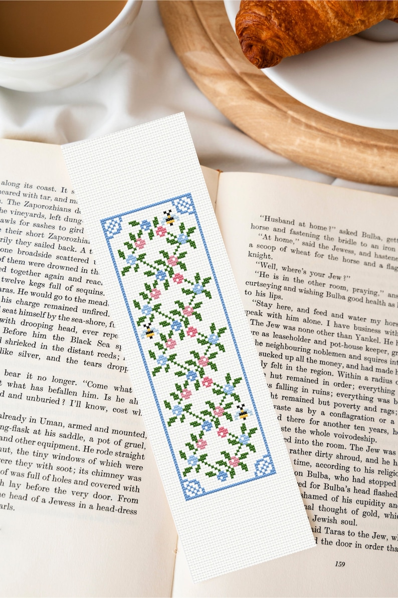 Bookmark Cross Stitch PDF Pattern / Modern Bookmark Counted Cross ...