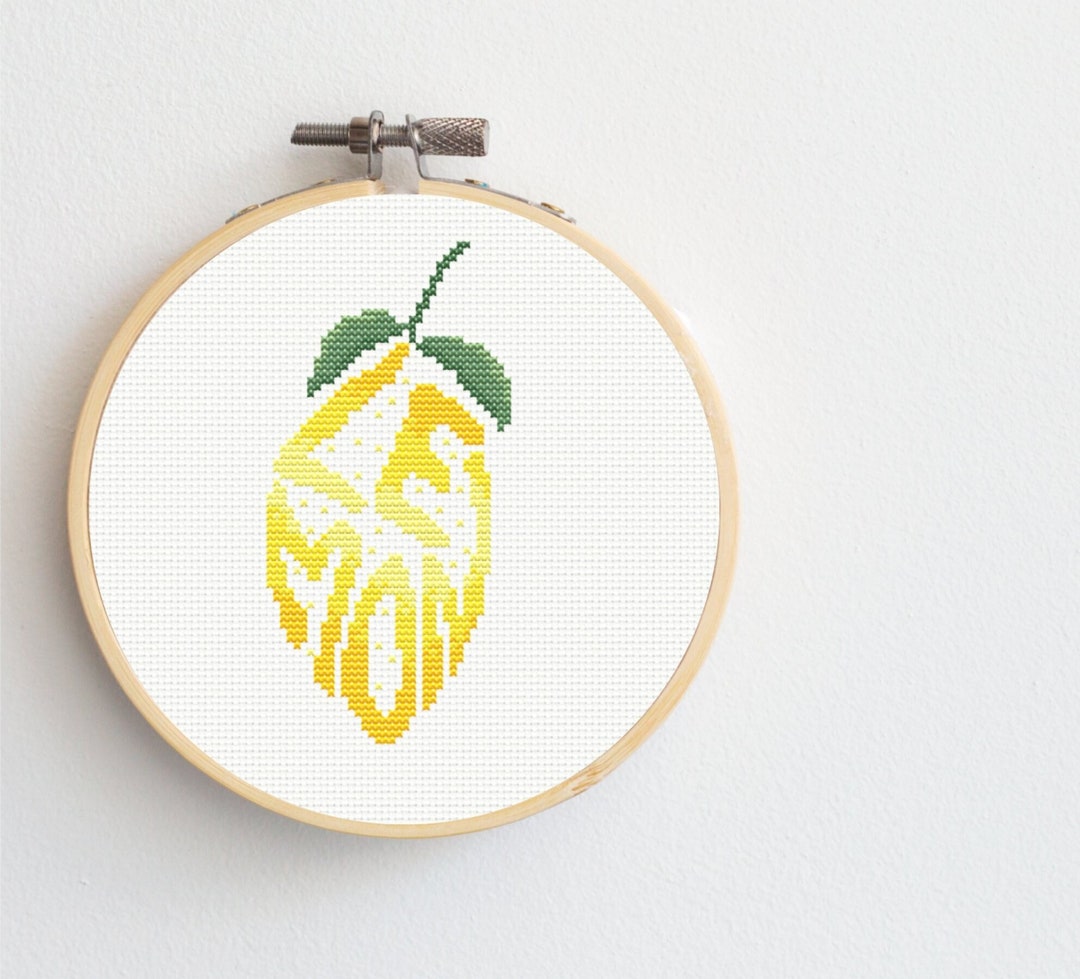 Lemon Counted Cross Stitch Pattern PDF / Fruits Cross Stitch Pattern ...