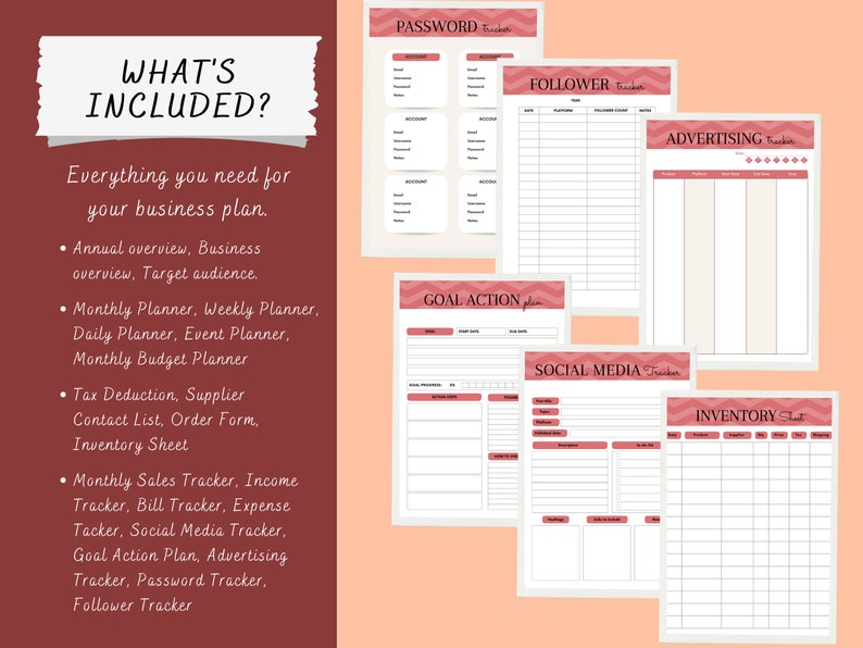 Small Business Plan Template | Start up Business Plan | Digital Planner ...