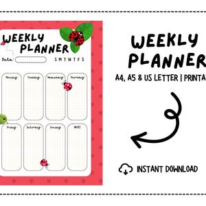 Weekly Planner | Weekly Planner Printable to Do List | Weekly Schedules ...