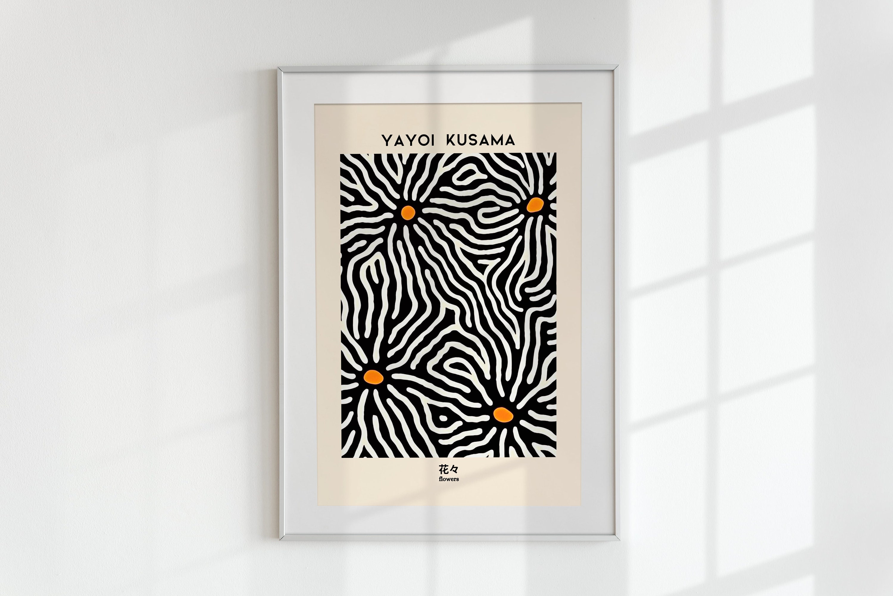 Yayoi Kusama Pattern Print Set of 3, Black and White Abstract Prints ...