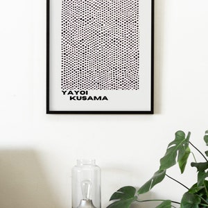 Yayoi Kusama Print, Printable Japanese Wall Art, Black and White Motif ...