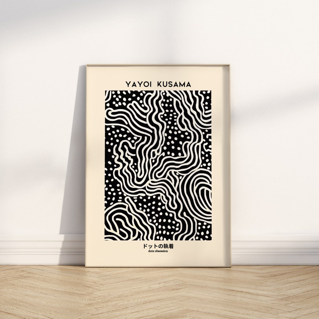 Yayoi Kusama Print, Minimal Japanese Floral Print Pattern Abstract ...