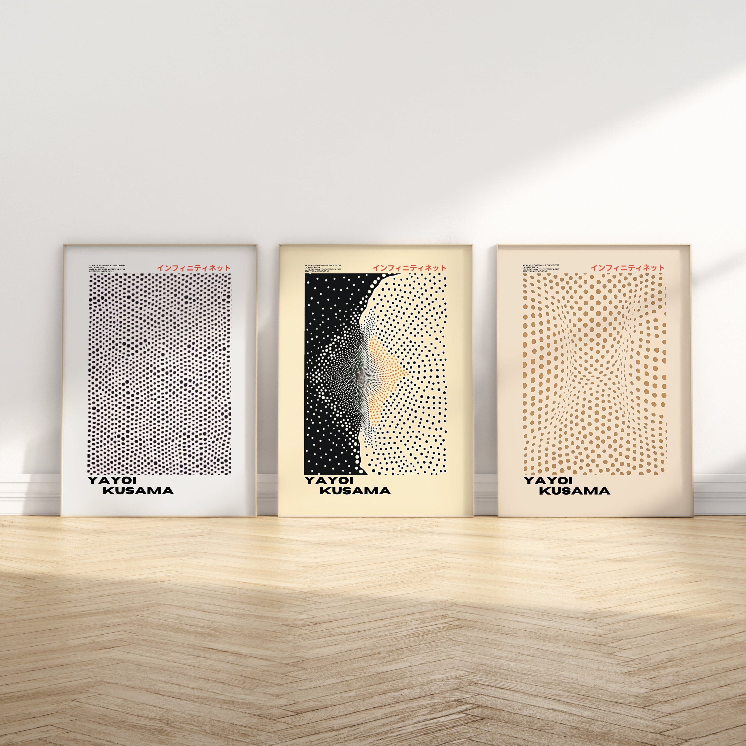 Yayoi Kusama Pattern Print Set of 3, Gallery Wall Exhibition Print Set ...