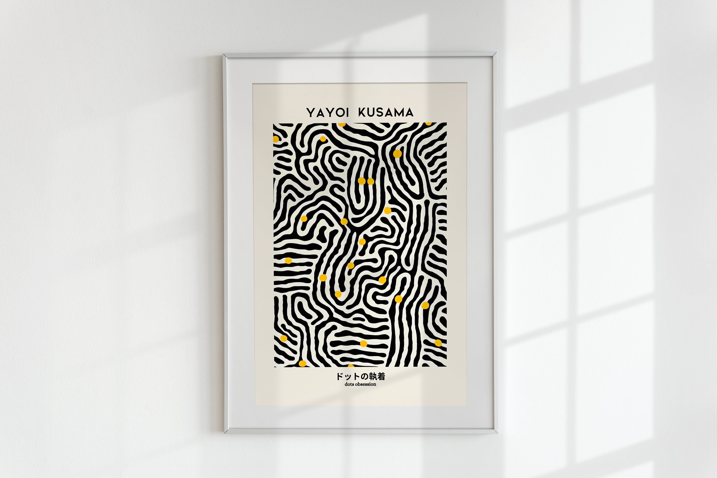 Yayoi Kusama Pattern Print Set of 3, Black and White Abstract Prints ...