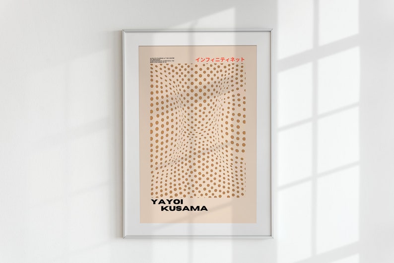 Yayoi Kusama Poster, Minimal Japanese Digital Art, Inspirational Quote ...