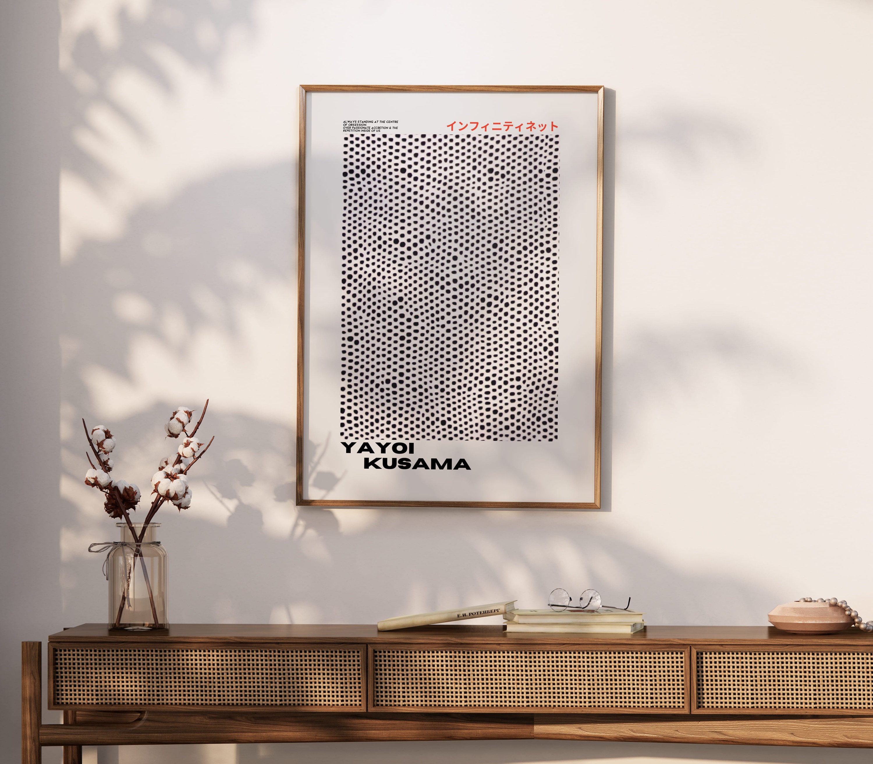 Yayoi Kusama Print, Printable Japanese Wall Art, Black and White Motif ...