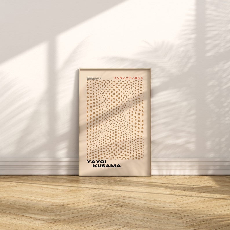 Yayoi Kusama Poster, Minimal Japanese Digital Art, Inspirational Quote ...
